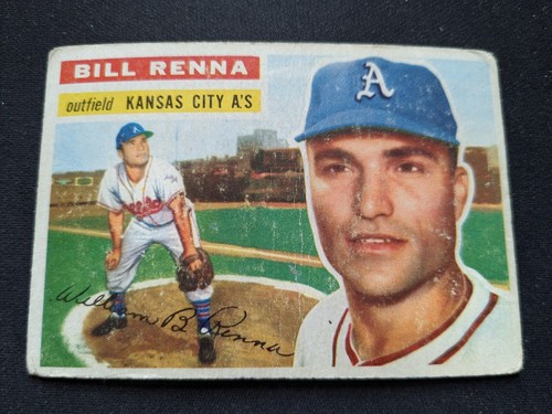 1956 Topps Baseball Card # 82 Bill Renna - Kansas City Athletics (VG ...
