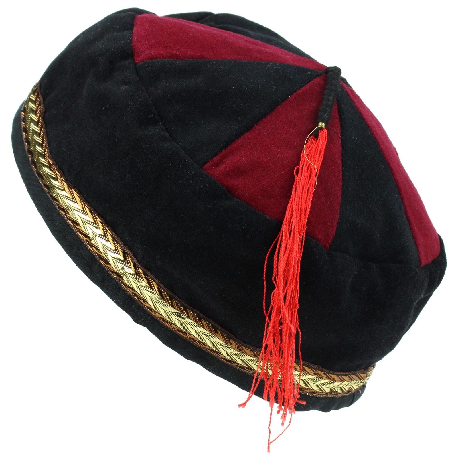 Velvet Smoking Hat Thinking Lounging Cap Victorian Gentlemen's Black ...