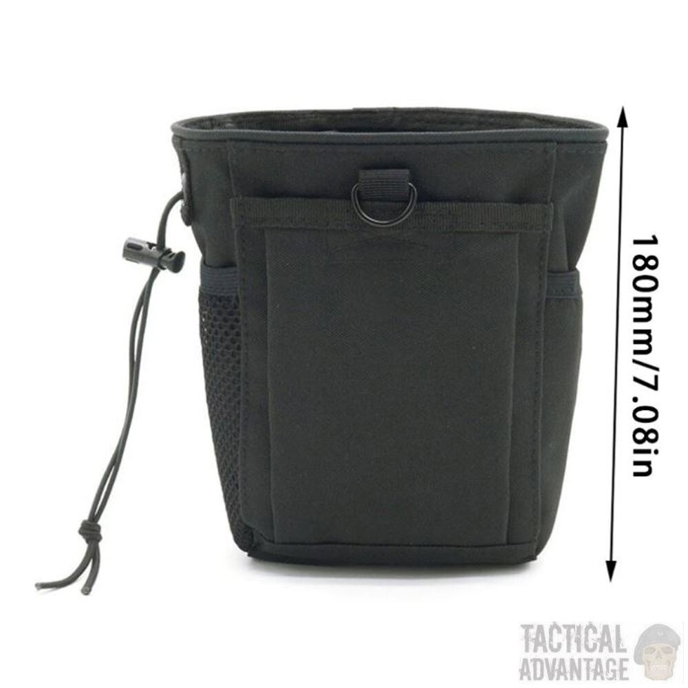Large Black MOLLE Magazine Dump Pouch Drop Bag Tactical Airsoft Webbing ...