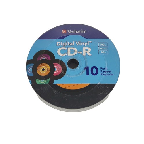 Verbatim Digital Vinyl CD-R 700MB 80 Minutes 1212-203 Pack of 10 | eBay