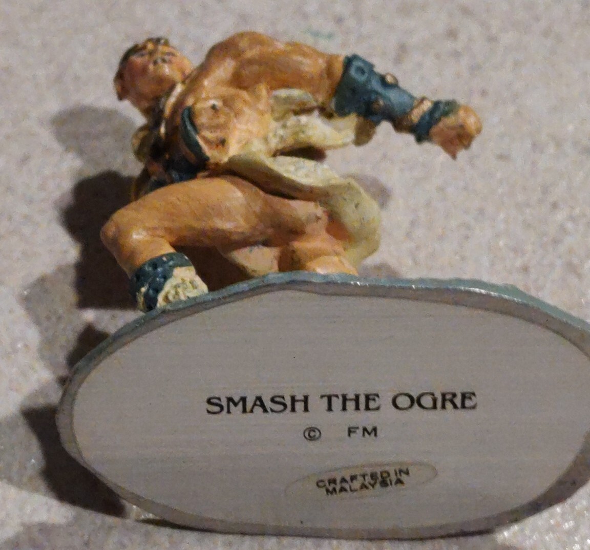 Enchanted Kingdom of Xanth Smash The Ogre Pewter Figurine Franklin Mint ...