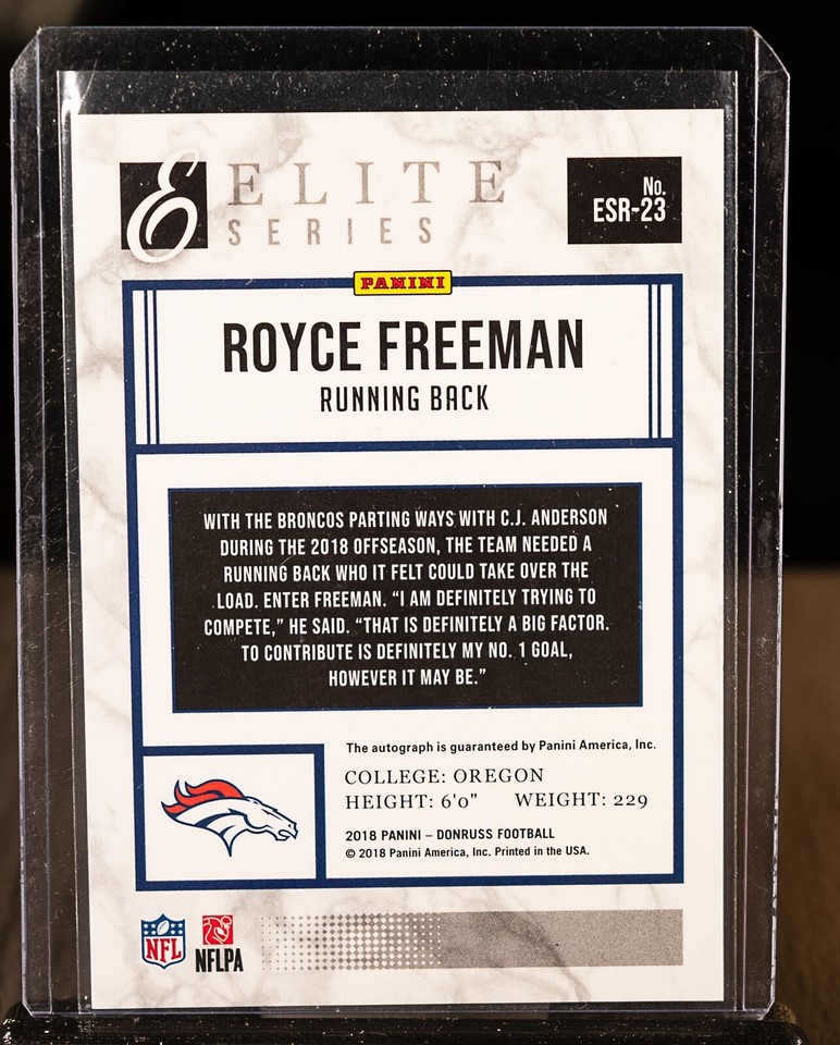 ROYCE FREEMAN 2018 Panini Donruss Elite Series RC Rookie Auto 1/99 | eBay