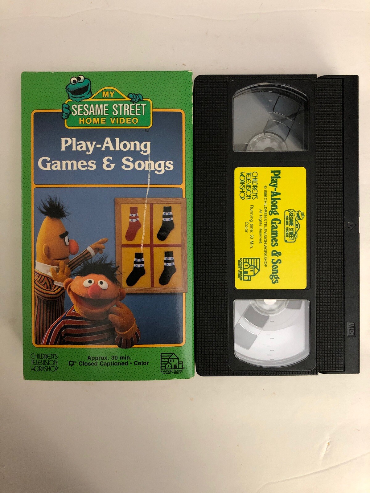 Sesame Street PLAY-ALONG GAMES & SONGS VHS 1986 TESTED EXTREMELY RARE ...