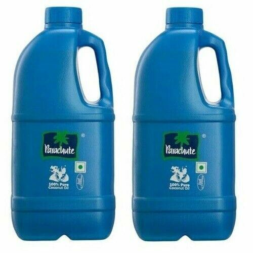 2 Bottle x 1 LT (2LT) Parachute Coconut Oil 100% Pure Cocunut Hair ...