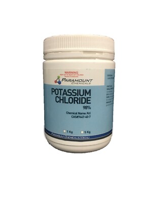 1 Kg Potassium Chloride Pure (KCL )Food Grade Salt Sub Supplement FREE ...