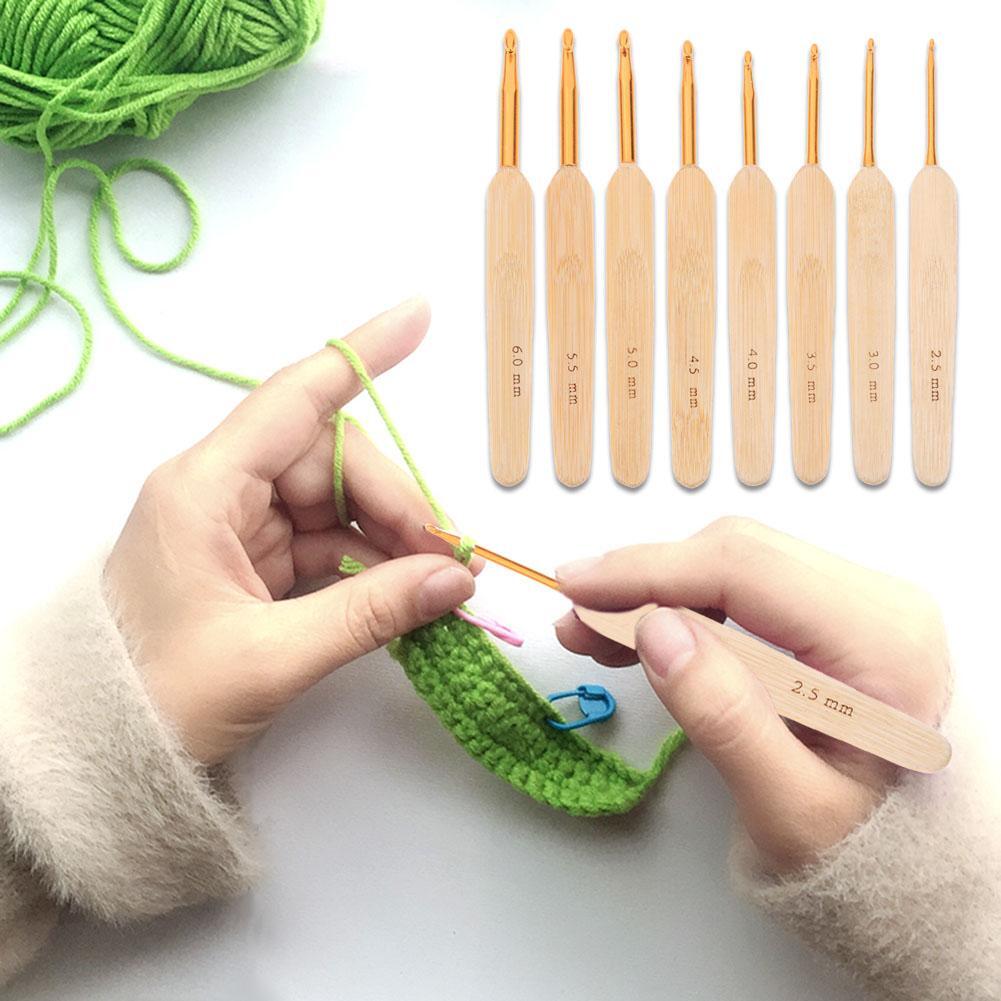 8pcs/set Practical Crochet Needles Crochet Hooks Different Sizes Sewing ...