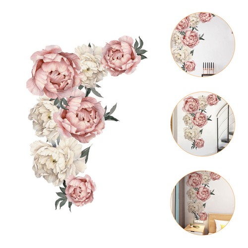 2 Sheets PVC Sticker Mural Fleur De Pivoine Autocollants Floraux | eBay