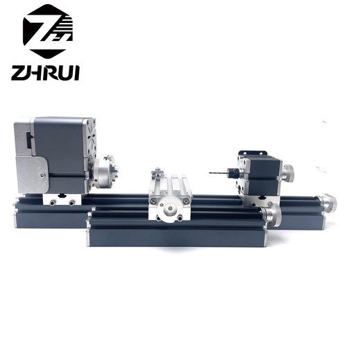 ZHRUI All Metal Mini 36W Longer DIY Lathe Benchtop Machine for ...
