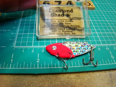 V1674 D MOSSBACK DIAMOND SHAD FISHING LURE W BOX NIB NORTH LITTLE ROCK ...