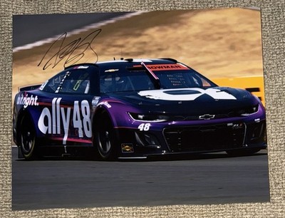 Alex Bowman Signed 8x10 Photo Ally Car on the Track NASCAR Auto COA | eBay