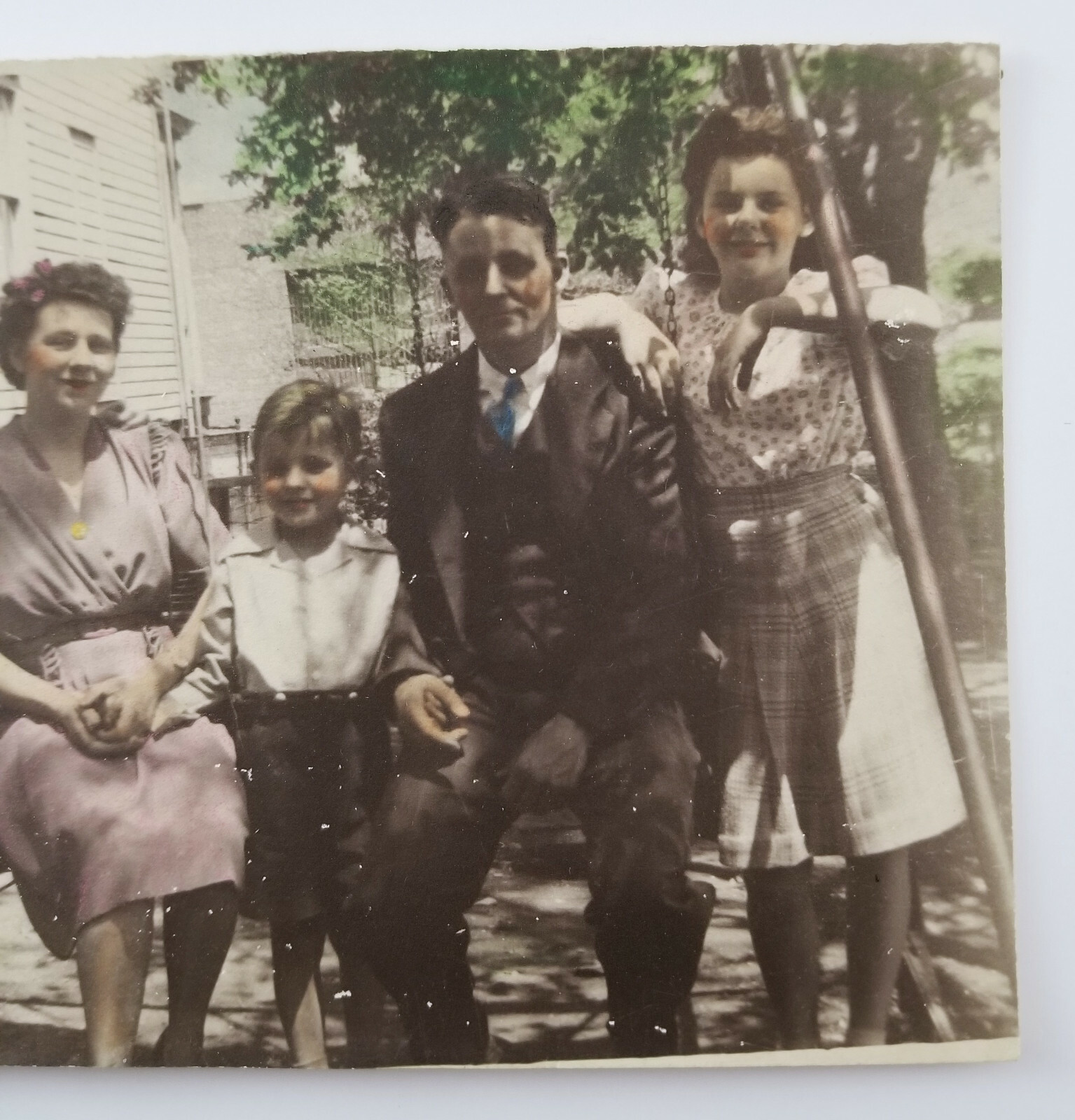 Vintage Hand Colored Photo Carleton Family New Jersey With Negative ...