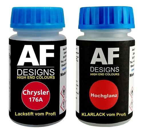 Lackstift für Chrysler 176A Passion Red Klarlack je 50ml Autolack ...