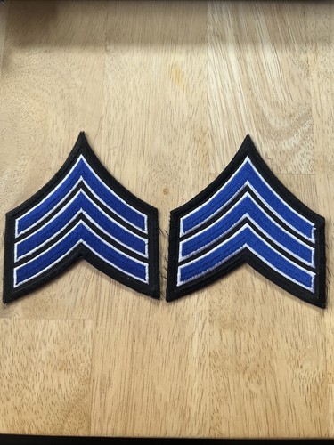 2 PPO Sergeant Chevron Patch Black And Blue | eBay