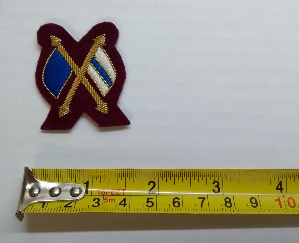 Mess Kit Badge Signaller Cherry British Army Hand Embroidered Insignia ...