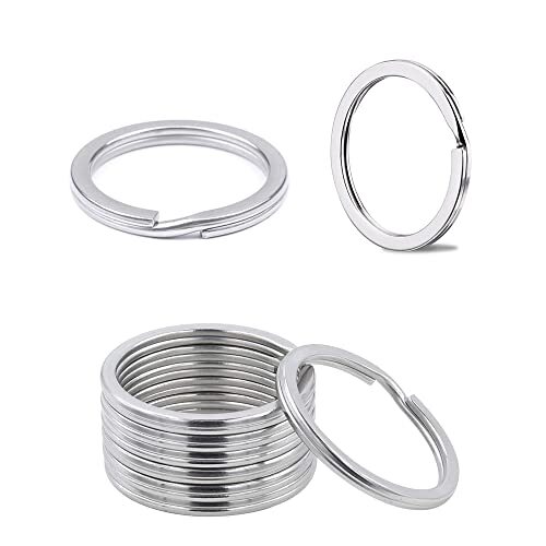 12 Pack 1 Inch/25mm Stainless Steel Keychain Rings for Arts Crafts ...