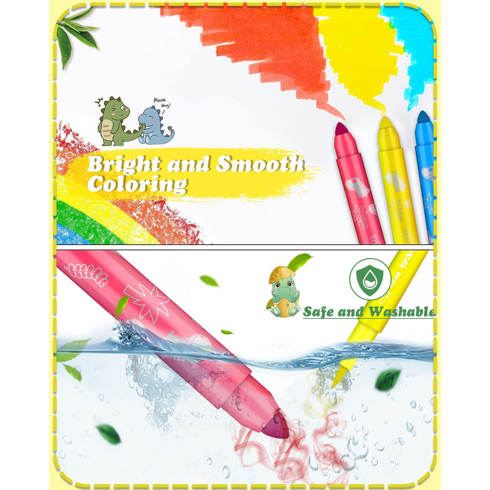 Dinosaur Art Set for Kids Painting and Drawing Kit with Washable ...