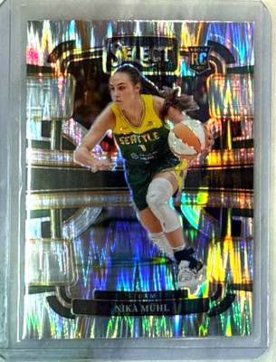Nika Muhl Rookie Card 2024 Panini Select WNBA Silver Flash Prizm RC-#27 ...