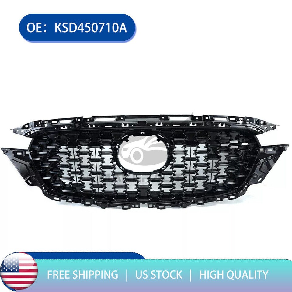 For 2022 2023 Mazda CX5 CX-5 Front Upper Grille With Chrome Trim Set ...