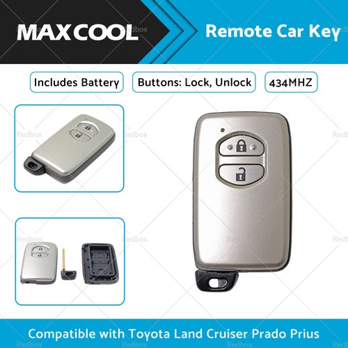 2 Buttons Complete Remote Car Key Suitable For Toyota Land Cruiser ...