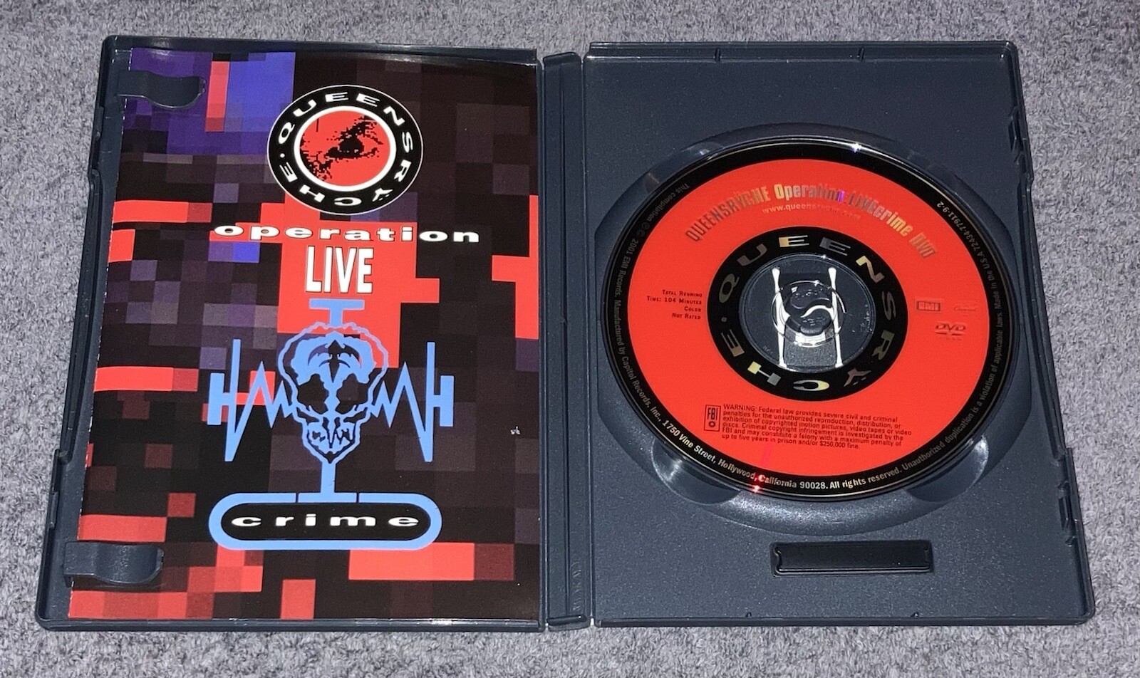 Queensryche: Operation Live Crime DVD Concert Wisconsin May 1991 | eBay