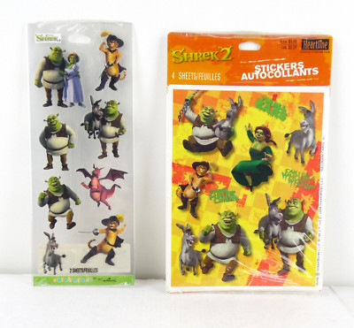 NEW Lot of 14 Packages of SHREK 2 Stickers (42 sheets Total) by ...
