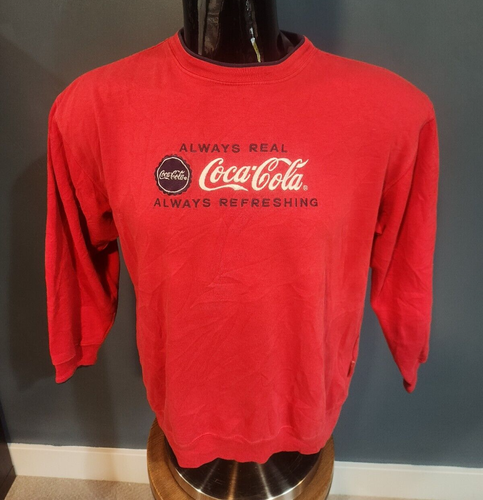 COCA-COLA Always Real Always Refreshing. Red Embroidered Long Sleeve ...