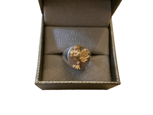 14K Gold VIRGINIA TECH VT HOKIES Sterling Silver Signet Ring 10 | eBay