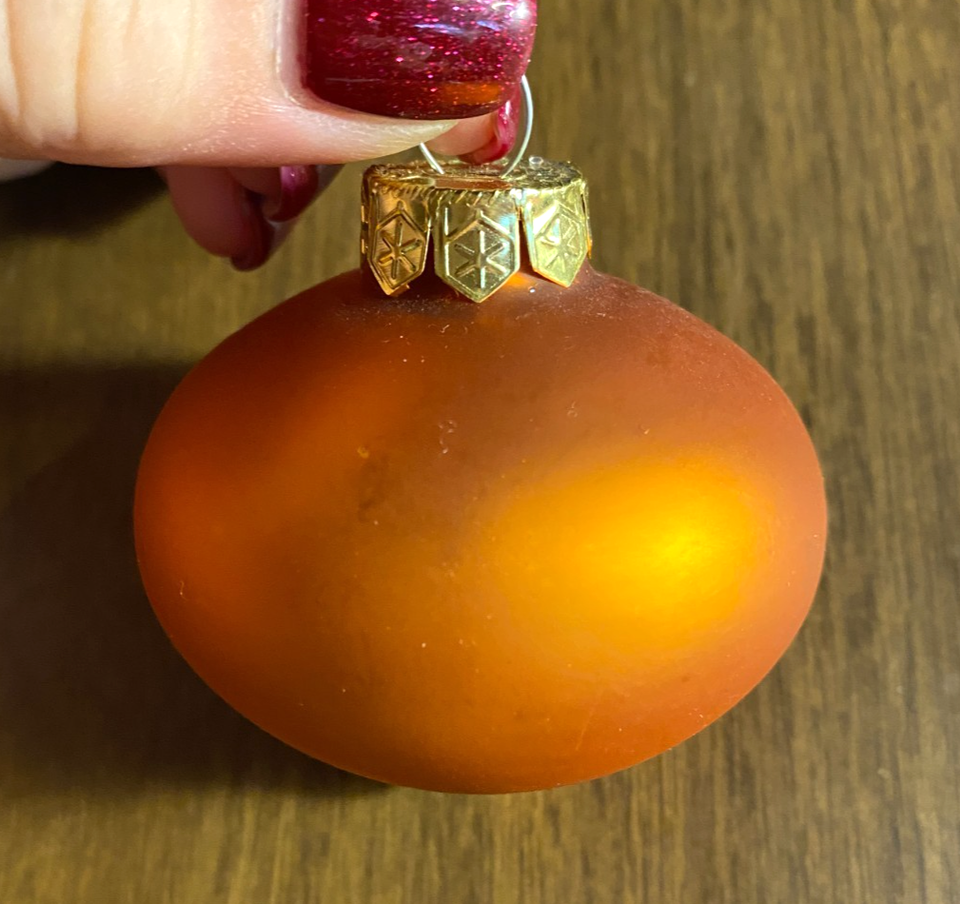 Orange Teardrop Blown Glass Christmas Ornament 2 1/4" | eBay