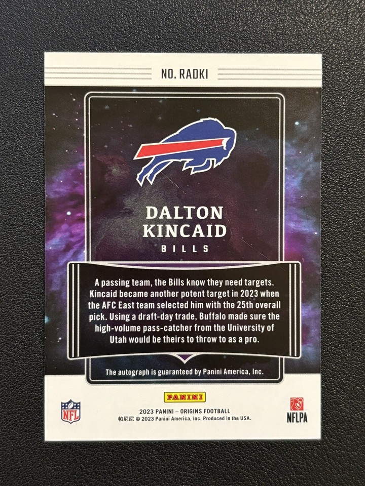 2023 Panini Origins Rookie Autographs Dalton Kincaid #RADKI Bills RC | eBay