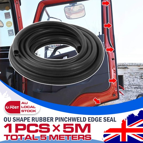 5Meter Rubber Seal Strip Door Edge Pinchweld Trim Steel Insert ...