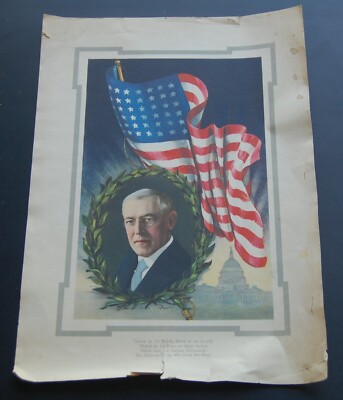 Vintage President Woodrow Wilson Print / Poster | eBay