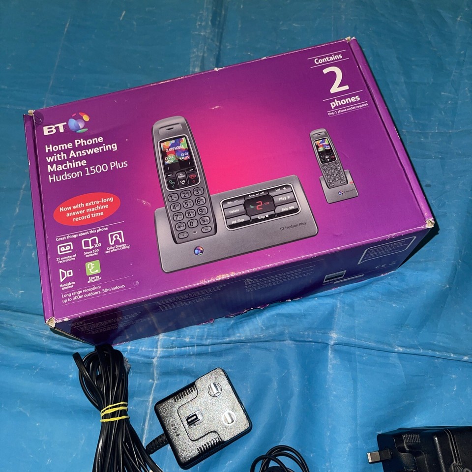 2x BT Hudson 1500 Plus Home Phone & Answering Machine | eBay UK