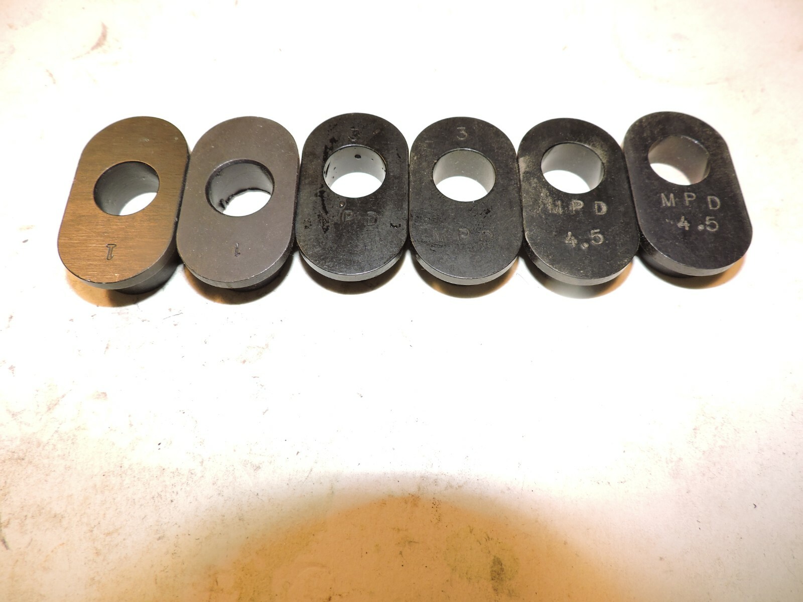 (6) NEW Aluminum A-Frame slugs 9/16 straight hole various offset NASCAR ...