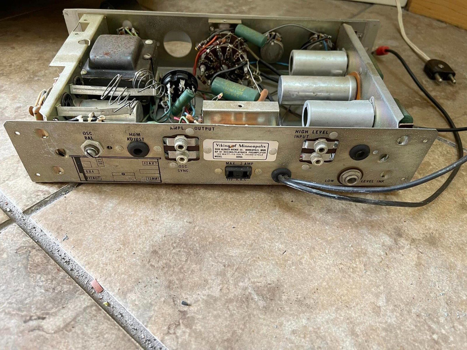 Viking RP62 tube preamplifier, for part or repair | eBay