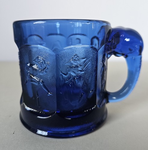 Imperial Glass Blue Nursery Rhymes Elephant Handle Mug Child's Cup | eBay