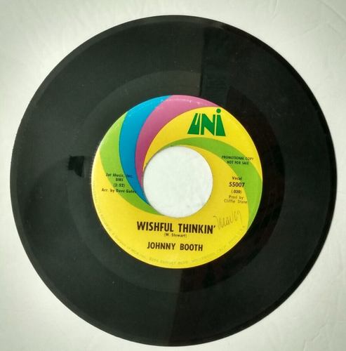 Johnny Booth – Wishful Thinkin' / I Think I Can - PROMO #5007 - 45 RPM ...
