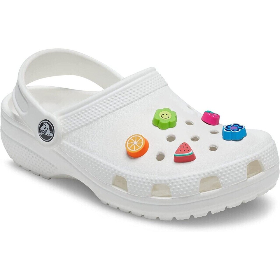 CROCS Jibbitz 5 Pack Fun Eraser Uniquely You Colorful Fruit Shaped Shoe ...