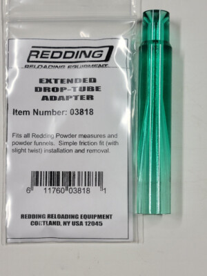 03818 REDDING FUNNEL / POWDER MEASURE DROP TUBE EXTENSION - NEW - FREE ...