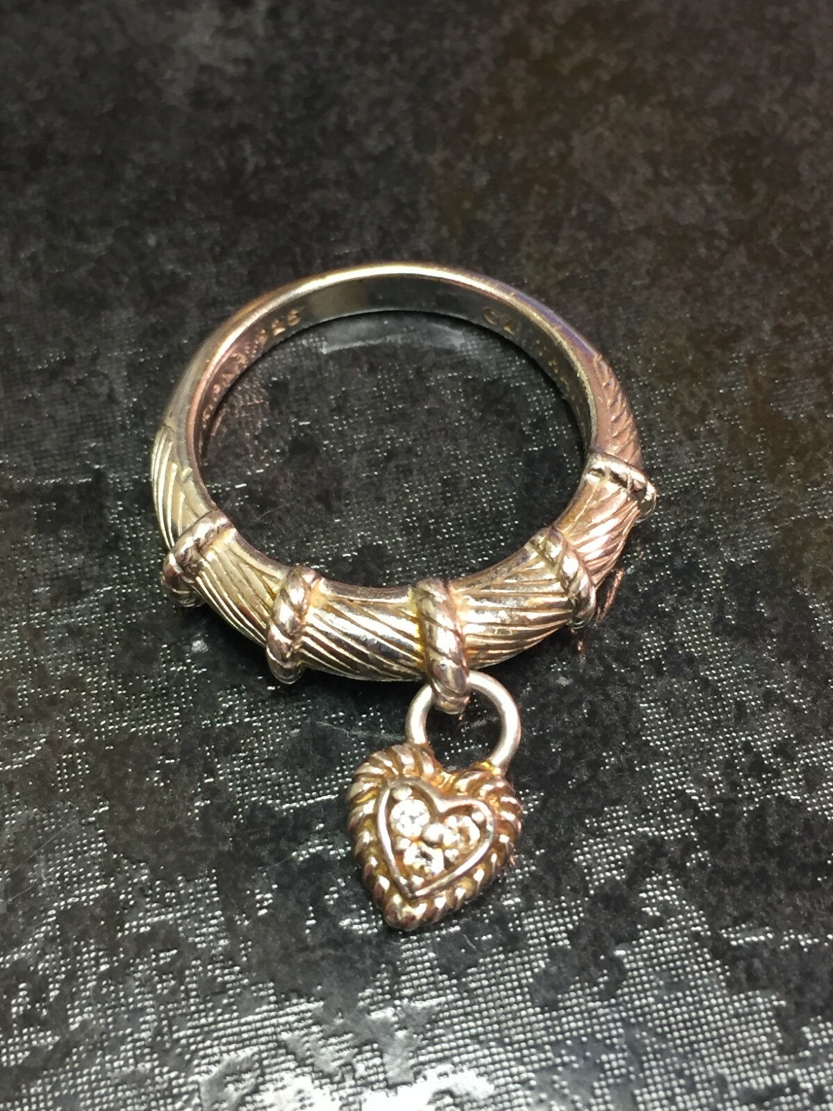 Signed Judith Ripka .925 Sterling Silver Ring w/ CZ H… - Gem