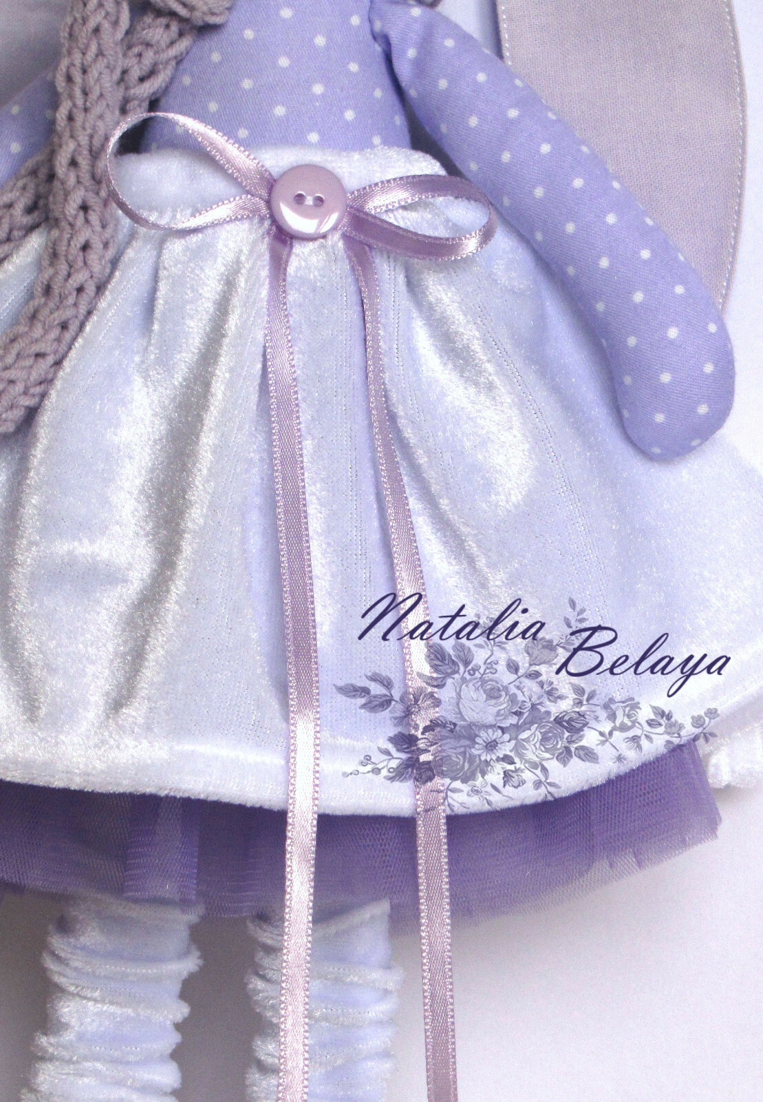 Cloth Tilda Doll Lavender Bunny Cloth Toy Stuffed Animal Rag Doll ...