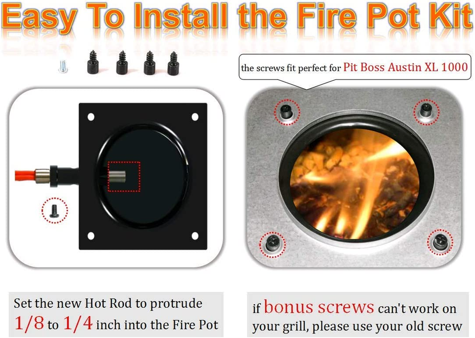 Fire Burn Pot and Hot Rod Ignitor for Traeger Pit Boss Wood Pellet Z ...