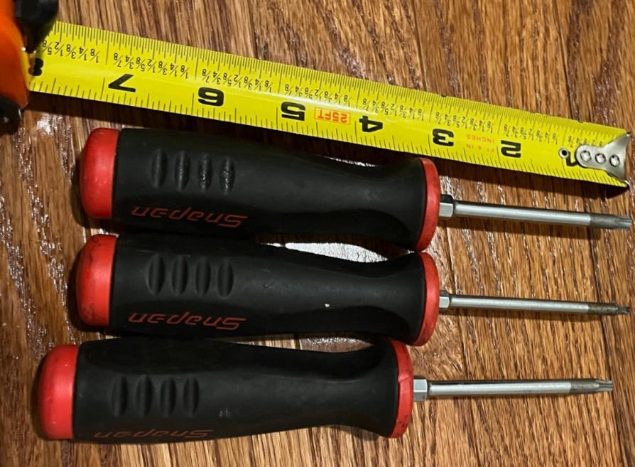 Snap On 4pc Torx partial Screwdriver Set(T15-T25-T27-T30)SGDTX VERY ...