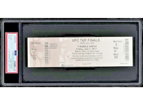 2017 JUSTIN GAETHJE UFC DEBUT FULL TICKET 7/7/17 UFC TUF FINALE PSA 4 ...