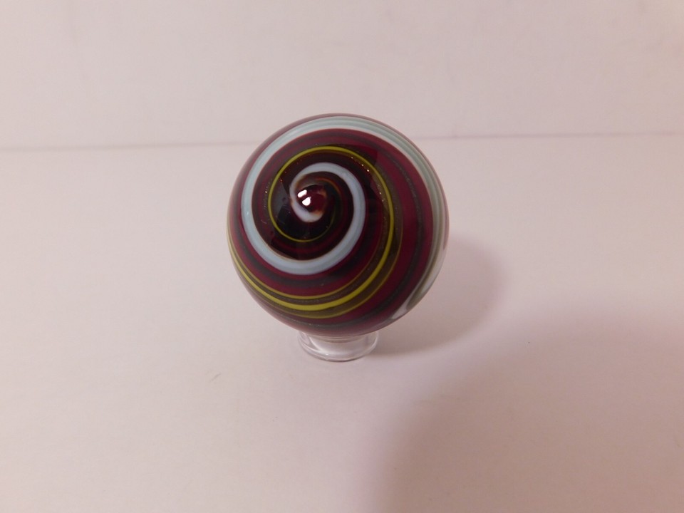 1 -New Crisp Handmade Reverse Corkscrew Art Glass Marble - 39MM = 1-9/ ...