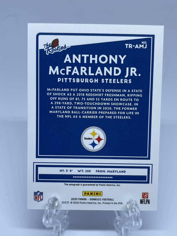 2020 Donruss The Rookies Anthony Mcfarland Jr Autograph 120/299 | eBay