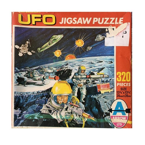Vintage 1970 Gerry Andersons Arrow Games UFO Jigsaw Puzzle Moonbase ...