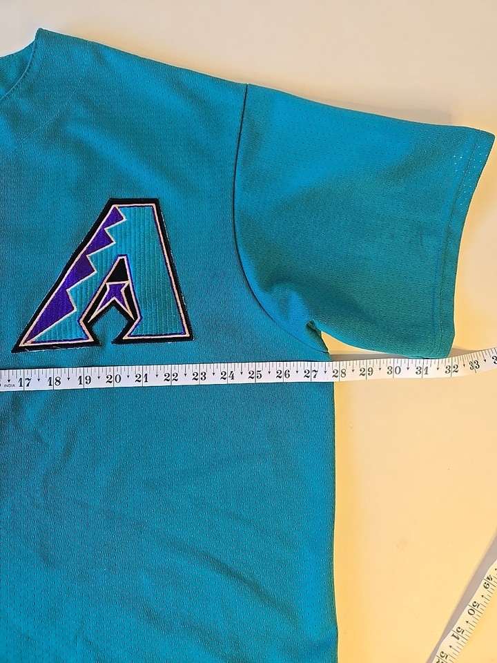 Vintage Arizona Diamondbacks Jersey 90s RARE Teal Majestic Made in USA ...