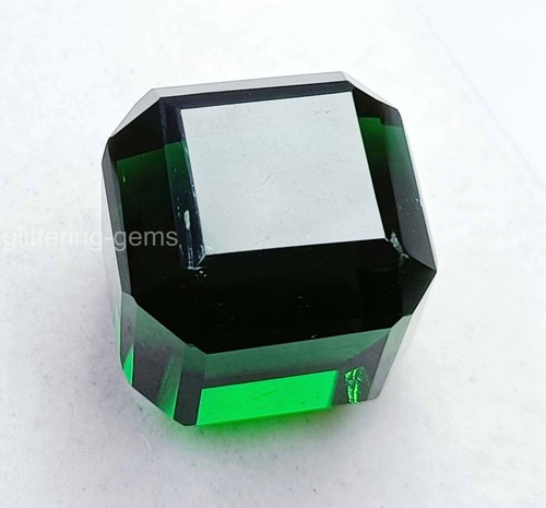 IGL 56.85 Carat Certified Natural Green Emerald Cube Shape Loose ...