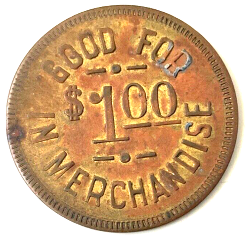 Durham Kansas Durham Mercantile Co. One Dollar Trade Token | eBay