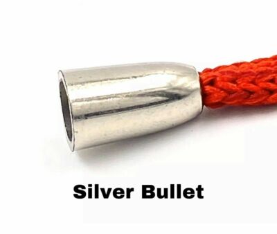 QUALITY SILVER BULLET DRAWSTRING END STOPPER CORD TOGGLE COLOURS ...